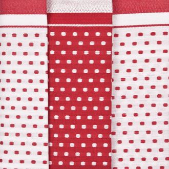 ROSS 3er Pack Baumwoll-Geschirrtücher Points 1731 rot 50x70 cm