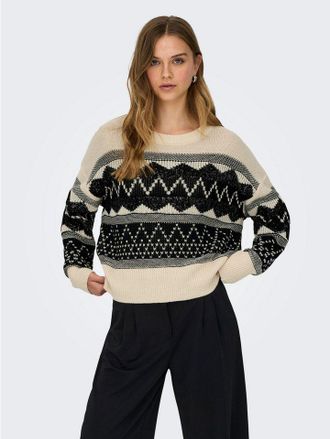 Only Strickpullover ONLMELINE LS SEQUIN O-NECK KNT