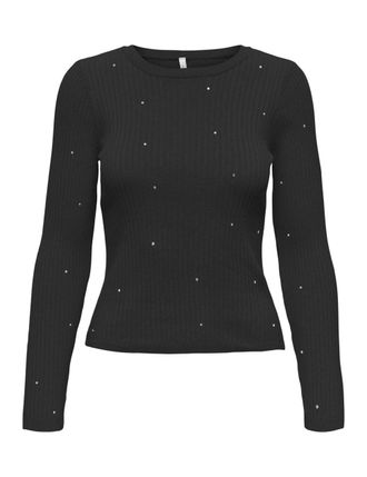 Only Onlalice Life Ls Rib Bling O-Neck Cc KNT