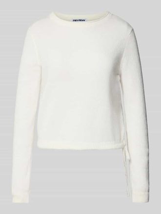 Review Rundhals Pullover mit Tunnelzug