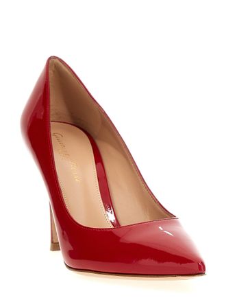 Gianvito Rossi Womens Patent Leather Pump Red Calf
