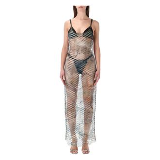 Diesel Femme, Maillots de bain, Multicolore, Taille: 36 FR Gaya Mesh Beach Dress