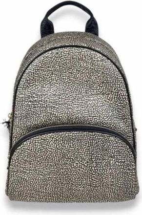 Borbonese Femme, Sacs, Gris, Taille: ONE Size Sac à dos en tissu technique avec poche zippée