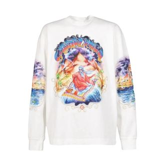 Casablanca Eveil Ancestral Langarm-Shirt - - Sweatshirts & Hoodies - Herren - Wei&szlig; - L