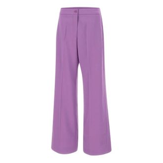 Elena Miro Femme, Pantalons, Violet, Taille: 50 FR Wide Pantalons