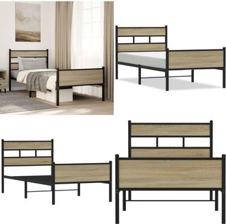 vidaXL Cadre de lit sans matelas ch&ecirc;ne sonoma 100x190 cm - Vidaxl