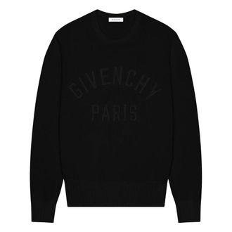 Givenchy Schwarzer Rundhalspullover - - Knitwear - Herren - Schwarzk - S