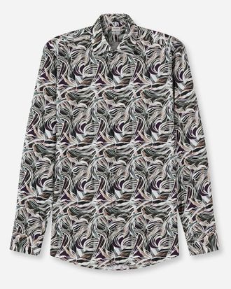 Olymp Level Five, Body Fit, Baumwollhemd mit Print in