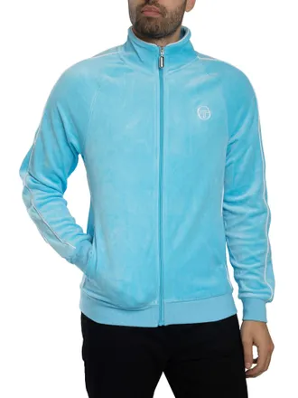 Sergio Tacchini Tasso Velours-Trainingsjacke, Blau