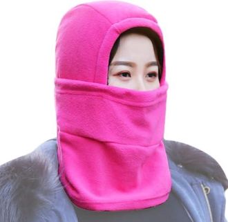 Generic Couvre-visage dhiver pour cyclisme - Cache-cou en chaude coupe-vent pour la p&ecirc;che, la randonn&eacute;e, la marche, lescalade, la moto, rose, Refer to descrip