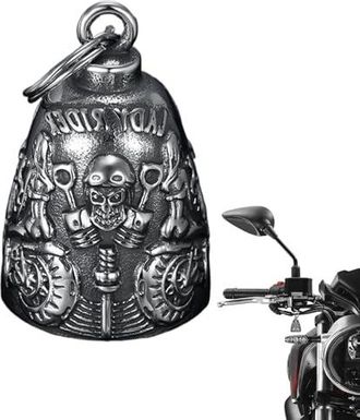 Generico Sonnette de course pour moto | Ornement en acier inoxydable pour motos | Sonnette de moto avec porte-cl&eacute;s et pendentif - Pour femmes, gar&ccedil;ons, filles,