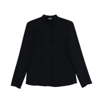 Emporio Armani Femme, Vestes, Bleu, Taille: 42 FR Capsule Pre Shirt