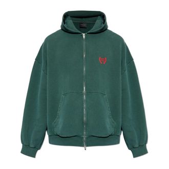 Balenciaga Laurel Classic Zip-Up Hoodie - - Sweatshirts & Hoodies - Herren - Gr&uuml;n - XL