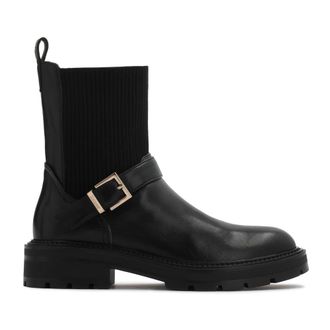 Kazar Slip-on flache Stiefel mit Riemen - - Shoes - Damen - Schwarzk - 37 EU