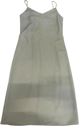 Calvin Klein Femme, Robes, Gris, Taille: 40 FR Robe Droite D&eacute;contract&eacute;e en Twill Sans Manches