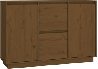 vidaXL Sideboard Honigbraun 111x34x75 cm Massivholz Kiefer Vidaxl