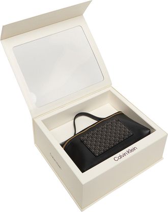 Calvin Klein Kosmetiktasche Calvin Klein Emblem Aop Beauty Case Giftset LV04F1102G Schwarz