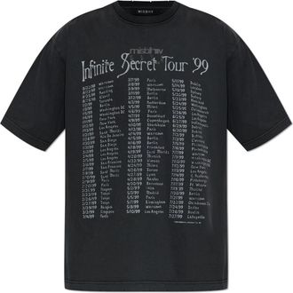 Misbhv Misbhv, Homme, Tops, Noir, Taille: 2XL Raw Hem T-Shirt