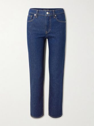 Veronica Beard Jean Droit Taille Mi-haute Leah - Bleu