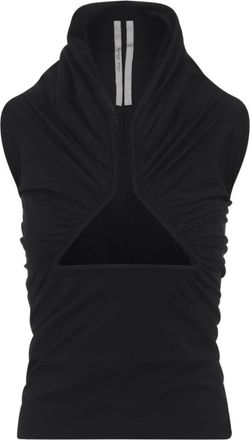 Rick Owens Femme, Tops, Noir, Taille: 40 FR Jersey SS Prong Top