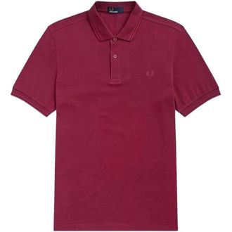 Fred Perry Homme, Tops, Rouge, Taille: XL Polo Slim Fit à Double Liseré