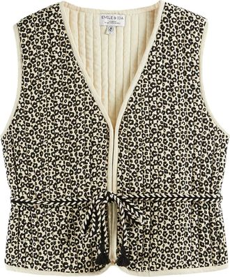 Emile Et Ida Gilet Sans Manches Bennet L&eacute;opard Emile et Ida