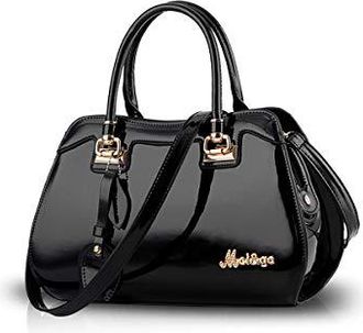 Nicole & Doris NICOLE&DORIS Mode Femme Sacs &agrave; Main Bandouli&egrave;re Sacs port&eacute;s Main Sacs port&eacute;s &eacute;paule Imperm&eacute;able PU Noir