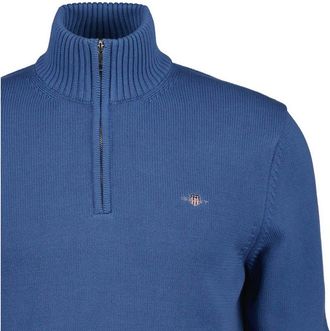 GANT Sweatshirt Herren Strickpullover 1er Pack Baumwolle CLASSIC COTTON HALF ZIP (Packung, 1er Pack)