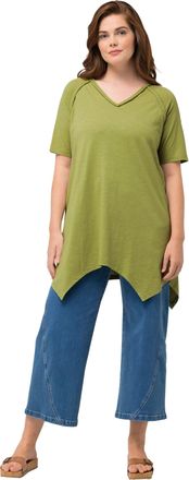 Ulla Popken Damen, große Größen, A-line T-Shirt with Braids