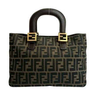 Fendi Sac &agrave; main en toile Pre-owned - Femme - Pre-owned - Brun - Taille: ONE Size