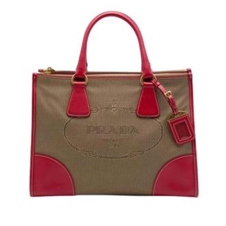 Prada Sac bandouli&egrave;re vintage en toile Pre-owned - Femme - Pre-owned - Brun - Taille: ONE Size
