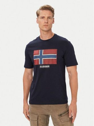 Napapijri T-Shirt S-Flag Tiki Ss NP0A8A6I1761 Dunkelblau Regular Fit
