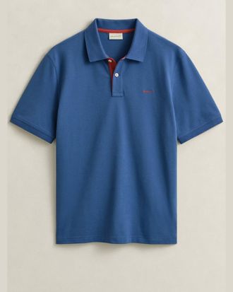 GANT Piqu&eacute;-Poloshirt mit Stretchanteil und Label-Stickerei, Regular Fit in