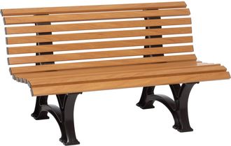 Blome Gartenbank Amrum - Sitzbank in Holz-Optik, Outdoorbank für Garten, Balkon, Terrasse, 2-Sitzer, Made in Germany