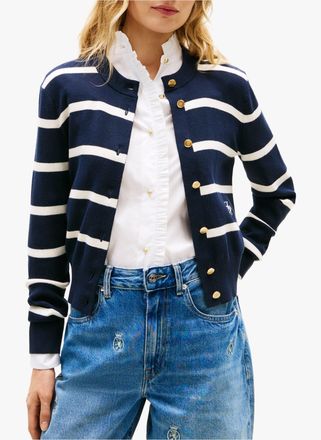 Tommy Hilfiger Cardigan &agrave; rayures en coton