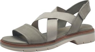 Tamaris Damen Sandalen Leder Sommer; SAGE/gr&uuml;n; 38 EU