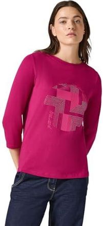 Cecil B322086 T-Shirt avec imprim&eacute;, Jewel Pink, M Femmes