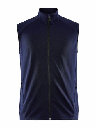 Craft ADV UNIFY VEST | Herren Weste XXL | Navy | Leichte Weste Herren aus Recycling Polyester | Laufweste Herren | Mit Kragen | 2 Taschen | Herren Weste Out