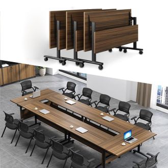 Generic Mobiler Klapptisch, Klappkonferenztisch mit Rollen, platzsparendes Design f&uuml;r B&uuml;ros und Konferenzr&auml;ume, ideal f&uuml;r dynamische Meetings
