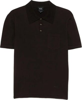 A.P.C. A.p.c., Homme, Tops, Brun, Taille: M Colin Polo
