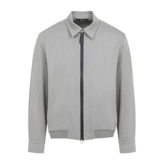 Brioni Homme, Vestes, Beige, Taille: S Blouson zipp&eacute;