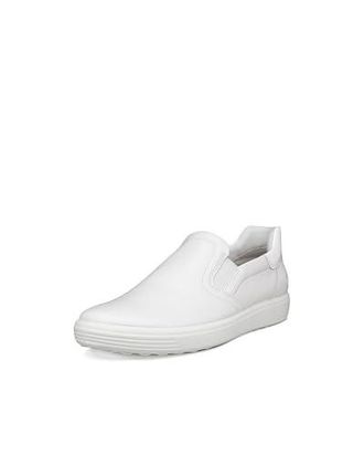 Ecco Baskets souples &agrave; enfiler pour femme, Blanc/blanc verni, 10-10.5
