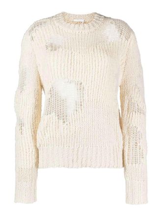 Chlo&eacute; Pull Col Rond - Blanc