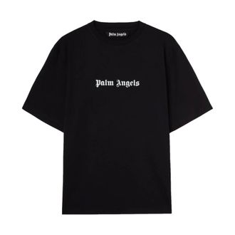 Palm Angels Homme, Tops, Noir, Taille: S Classic Logo T-Shirt