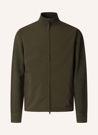 Hackett Hoodiejacke Travel Ny/Knit Fz Hyb gruen