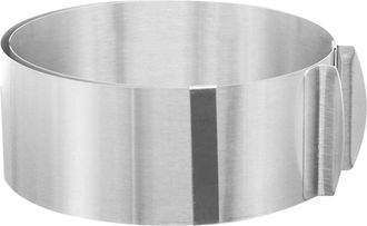 Generic Tortenring verstellbar hoch 6/8/8.5/10/12/15/20 cm - Edelstahl Backring Ø 16-30 cm, stabile Tortenform - Kuchenring rund verstellbar, Backrahmen rund 