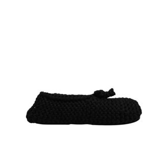 Dolce & Gabbana Schwarze Woll-Slip-On-Ballerina-Flats - - Shoes - Damen - Schwarzk - 38 EU