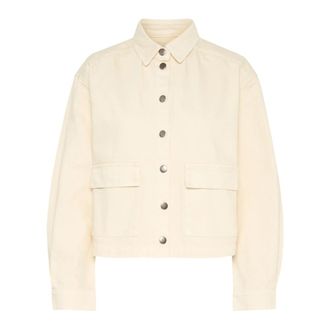 Saint Tropez Ilusz Denim Jacket - - Jackets - Damen - Beige - M