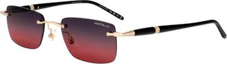 Montblanc Montblanc, Homme, Accessoires, Jaune, Taille: 54 MM Lunettes de soleil &eacute;l&eacute;gantes avec mod&egrave;le Mb0344S