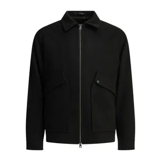 Tagliatore Homme, Vestes, Noir, Taille: 2XL Blouson Bombeur en Laine M&eacute;lang&eacute;e zipp&eacute;